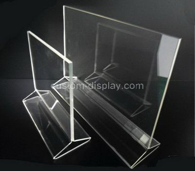 Retail sign holder, table stands for signs, plexi sign holder