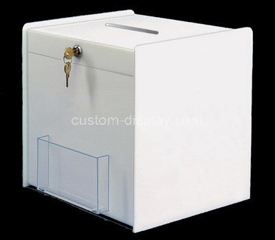 Lucite manufacturer fabricate acrylic white suggestion box