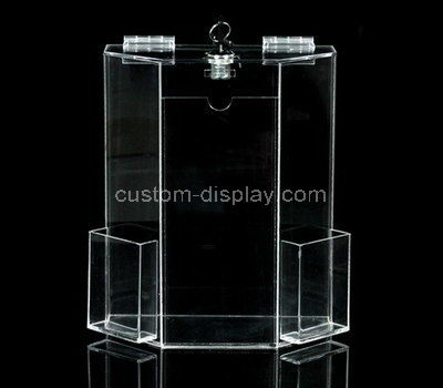 Acrylic charity collection boxes, lucite charity money collection box
