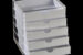 Lucite desk drawer box, perspex multi drawer box