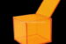 Custom square orange acrylic box, custom plexiglass box
