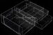 Custom clear perspex 2 drawer boxes, acrylic drawer boxes
