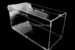 Custom clear perspex box with hinged lid, custom acrylic box
