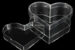 Custom heart shape transparent acrylic box with lid