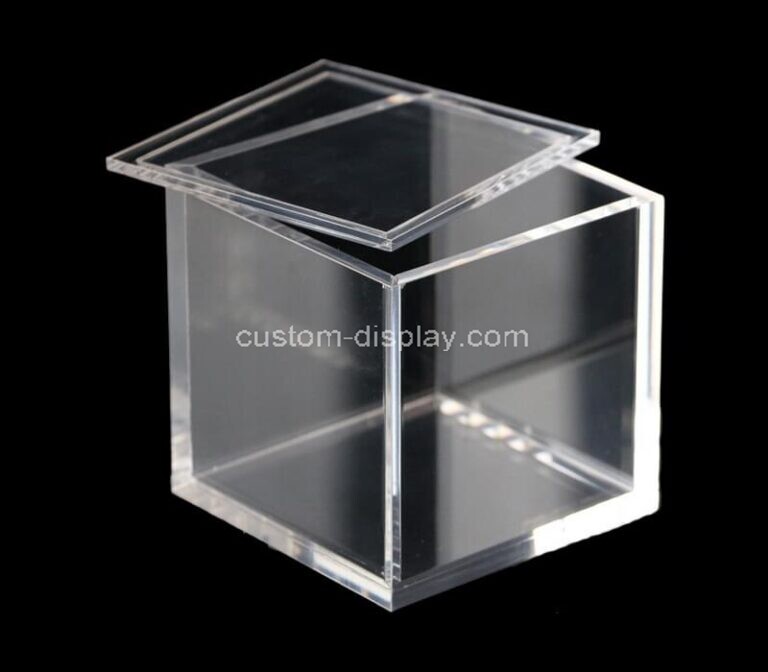 Clear acrylic storage boxes with lid, acrylic organizer box