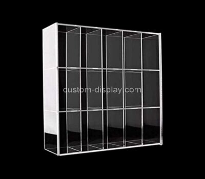 Custom wall mounted acrylic display case organizer storage box
