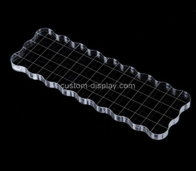 Custom acrylic stamping block with grid