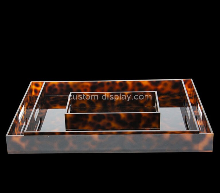 Custom acrylic serving tray with handles