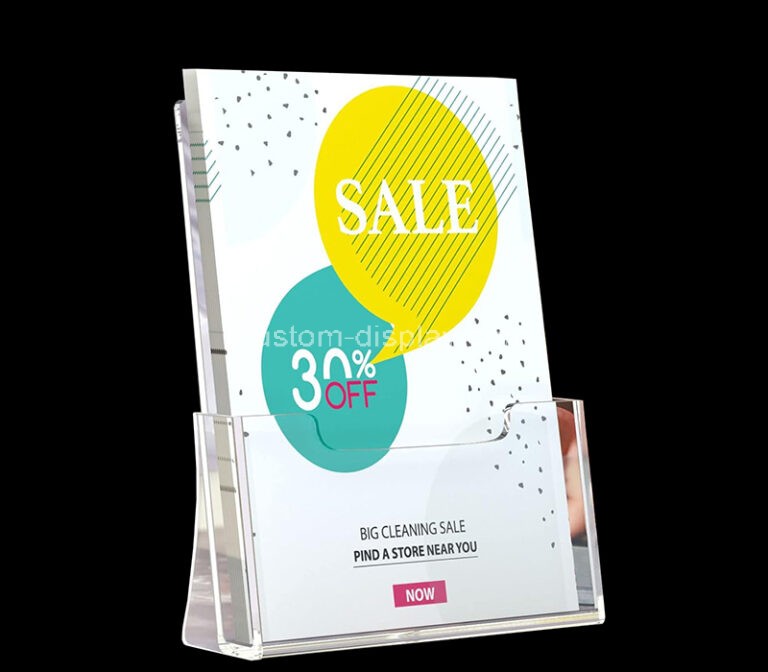Custom acrylic tabletop flyer holder