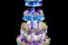Custom acrylic LED 4-tier pastry stand