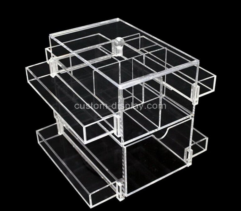 Custom wall mounted acrylic display case organizer storage box