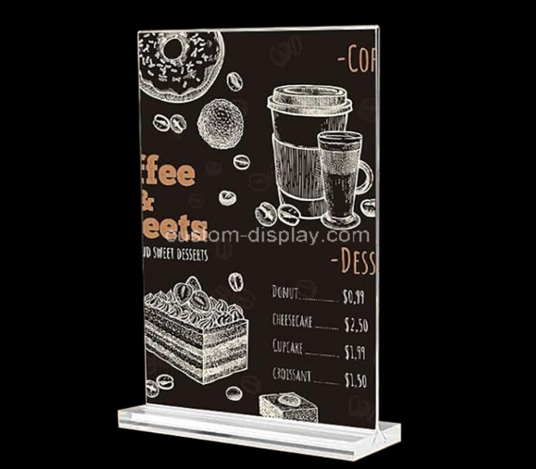 Custom acrylic vendor booth display sign holder