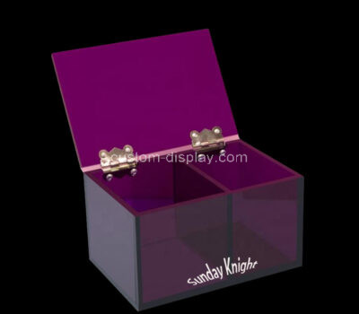 Wholesale custom perspex makeup storage box with lid
